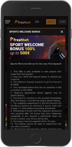 FreshBet Bonus & Promo in France in 2025